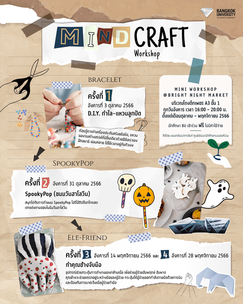 MIND CRAFT WORKSHOP ครั้งที่ 1 - | BU Links